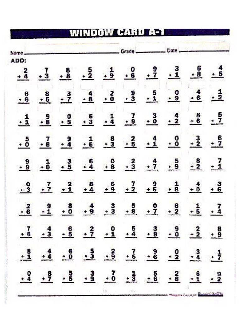 A1 Window Card | PDF