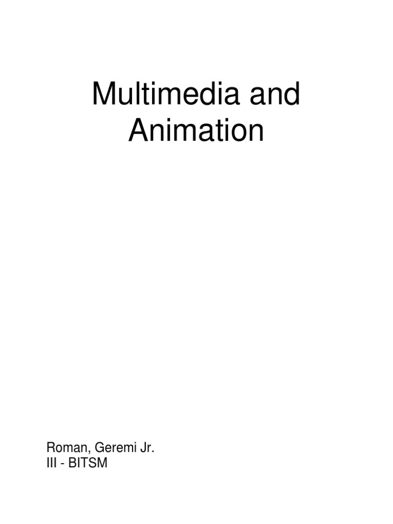 Multimedia and Animation | PDF | Multimedia | Animation