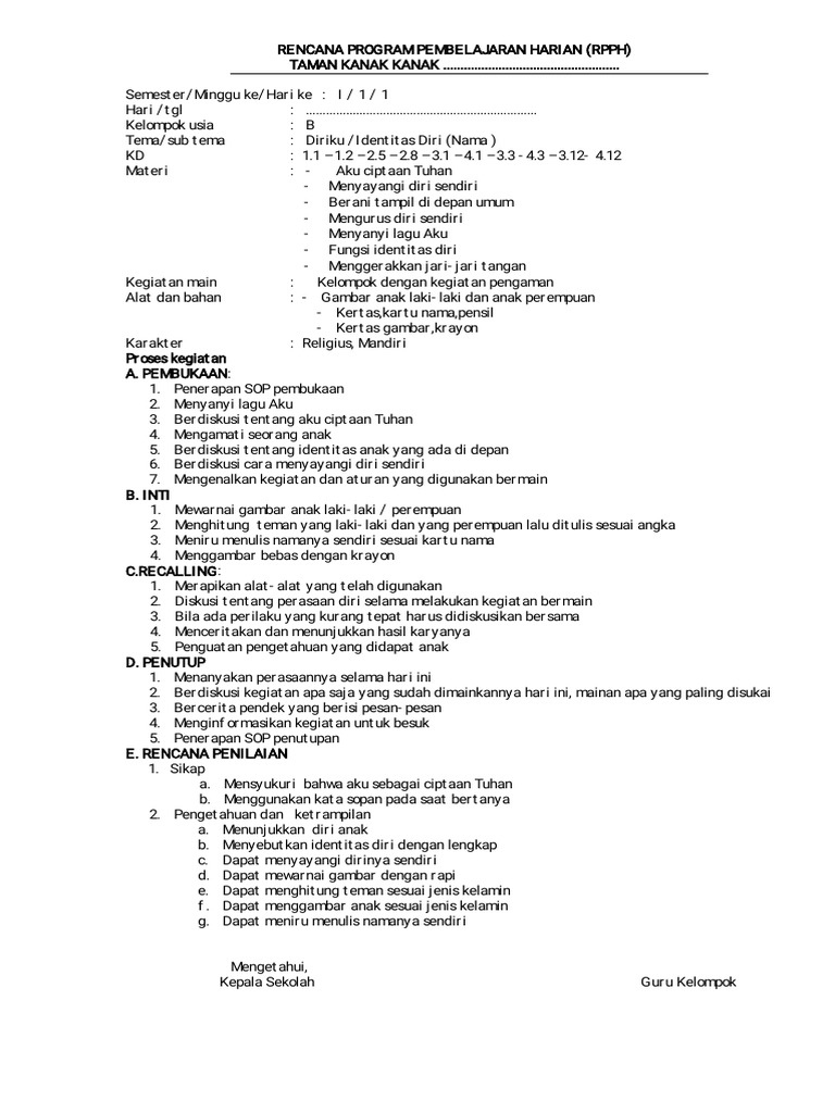 RPPH Kel B Semester I (1) - 1 PDF | PDF