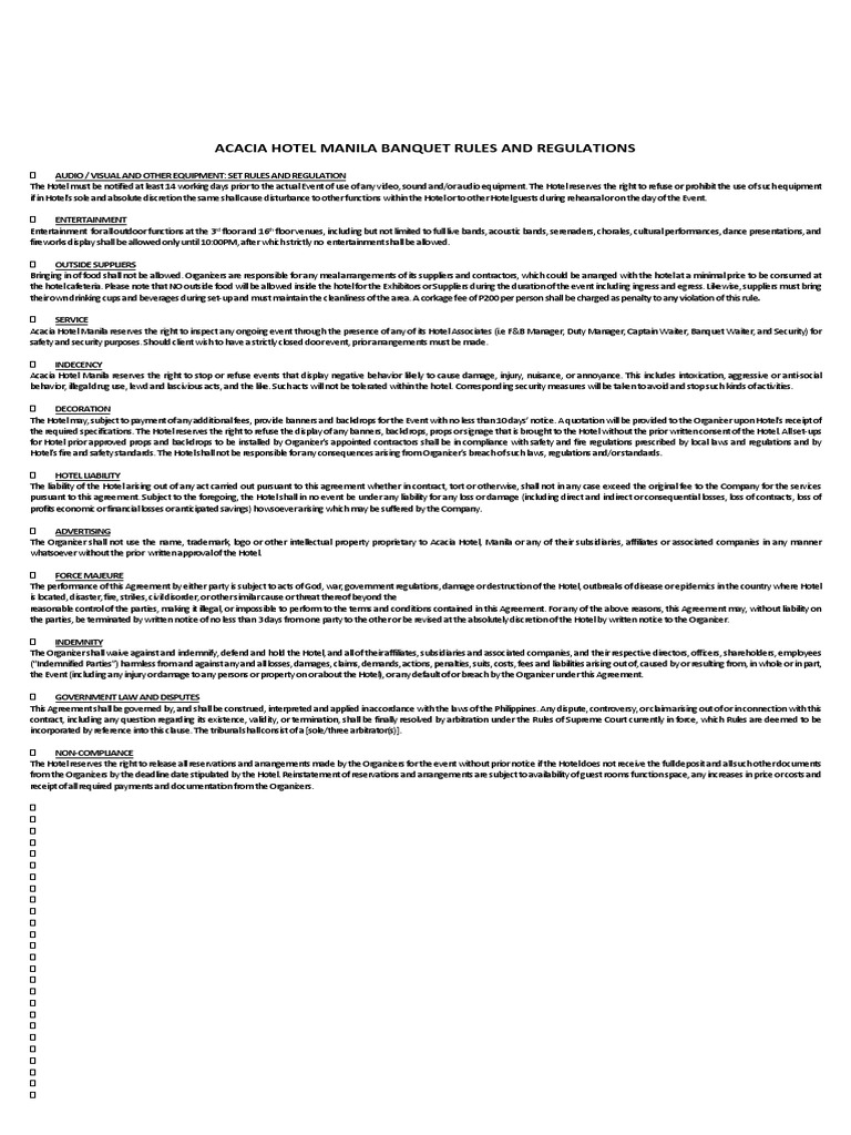 acacia-hotel-banquet-rules-and-regulations-pdf-indemnity-damages