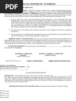 Sample Spa | PDF | Power Of Attorney | Notary Public