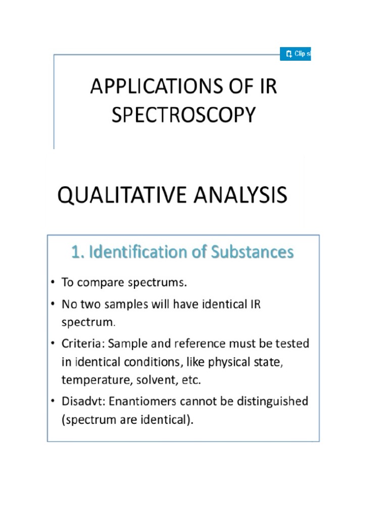 Applications of Ir Spectros | Download Free PDF | Infrared Spectroscopy ...