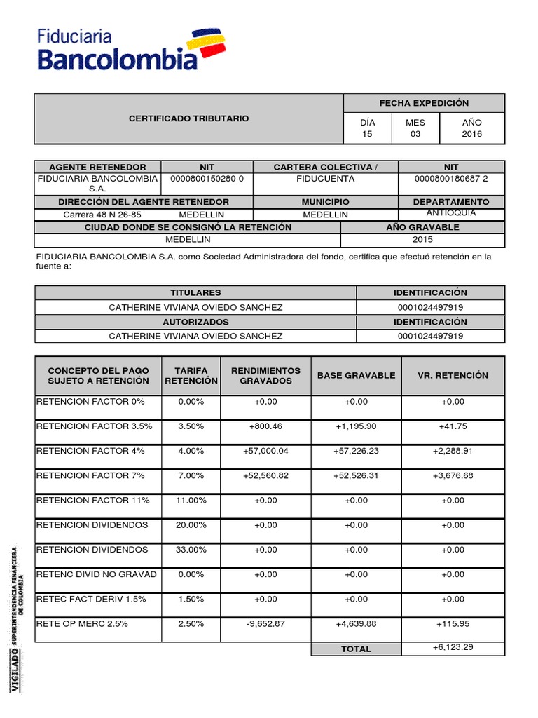 Certificado Tributario Pdf Economias Gobierno