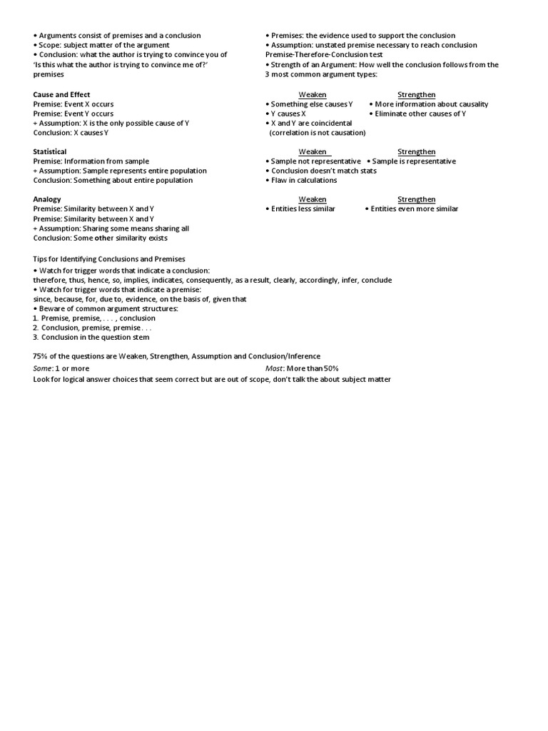 Cause and Effect: Some: 1 or More Most: More Than 50% | PDF | Argument | Causality