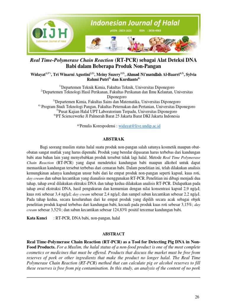 Analisis DNA Babi Dengan Real Time PCR | PDF