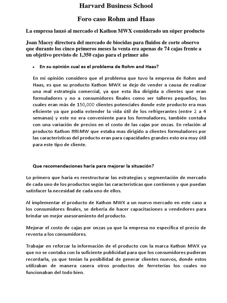 Estrategia Fallida de Kathon MWX | PDF | Producto (Negocio) | Mercado ...