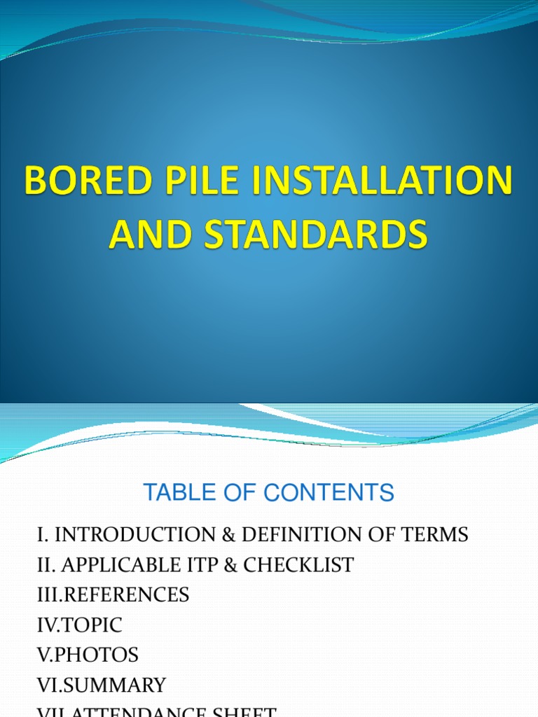 Bored Pile Installation | Download Free PDF | Deep Foundation | Building Engineering