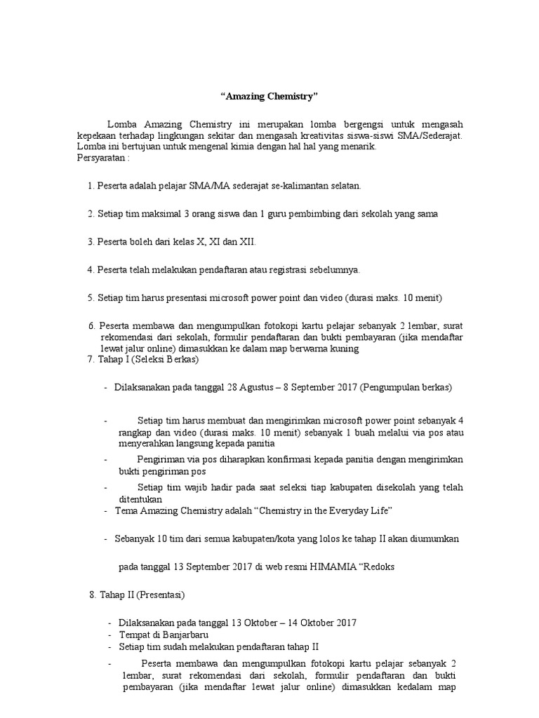 SOP-Lomba Rangking 1-SBCC-2017 | PDF