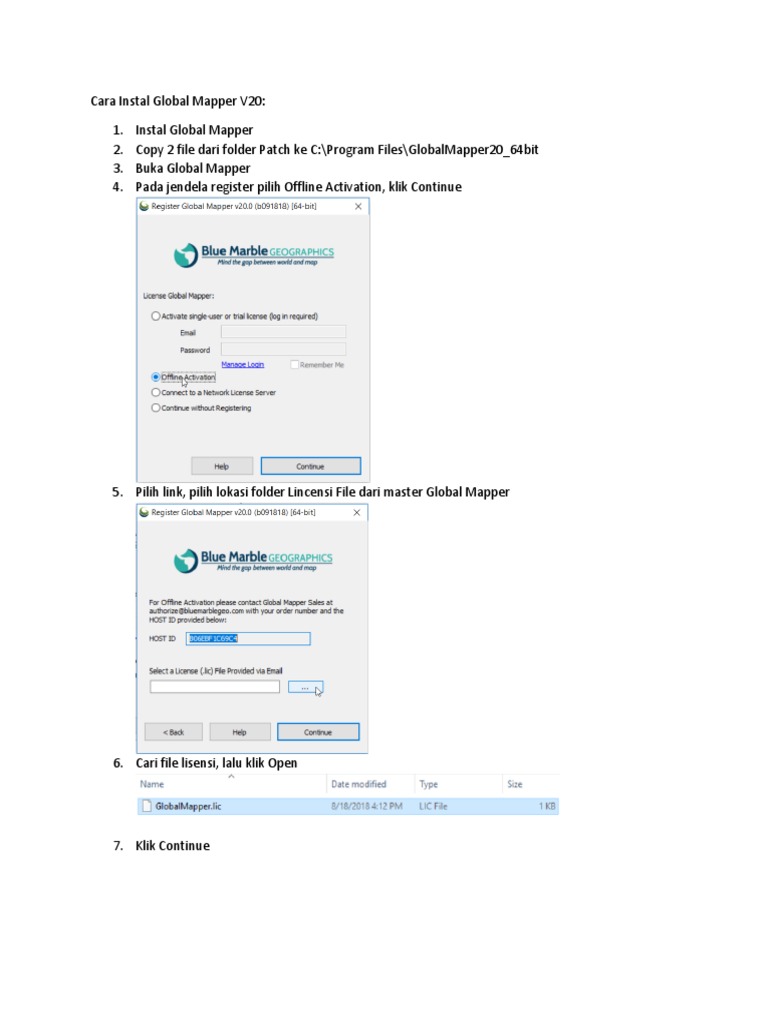 Cara Instal Global Mapper V20 | PDF