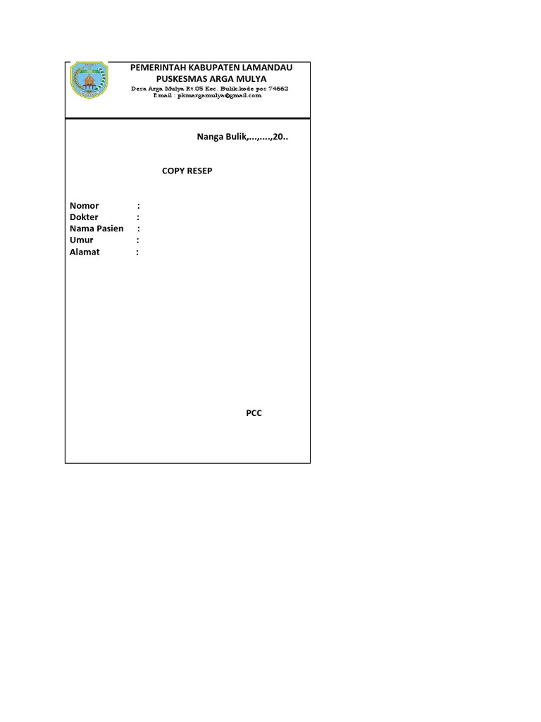 File Copy Resep | PDF