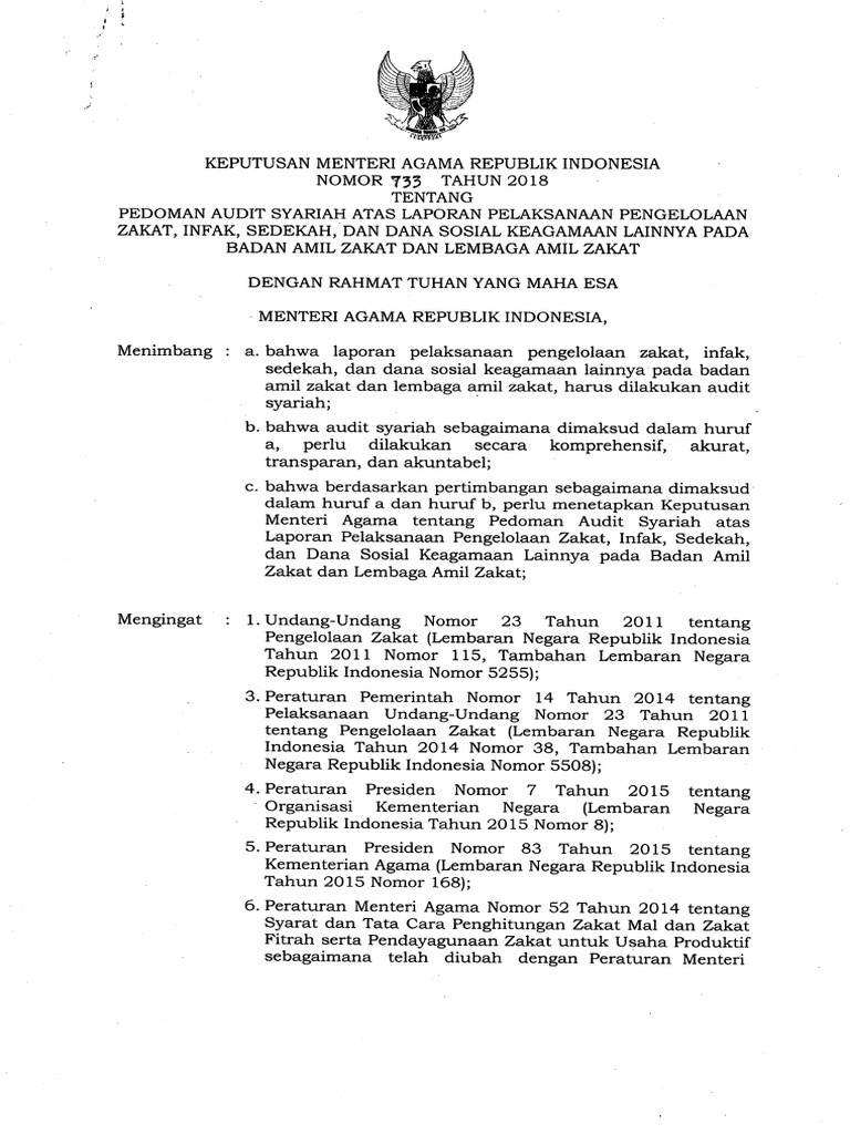 Kma Nomor 733 Tahun 2018 PDF | PDF