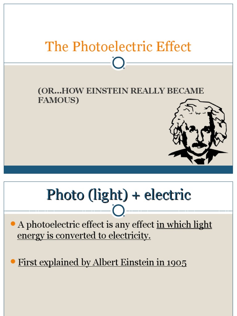 Einstein's 1905 Photoelectric Effect Explained | PDF | Photoelectric ...