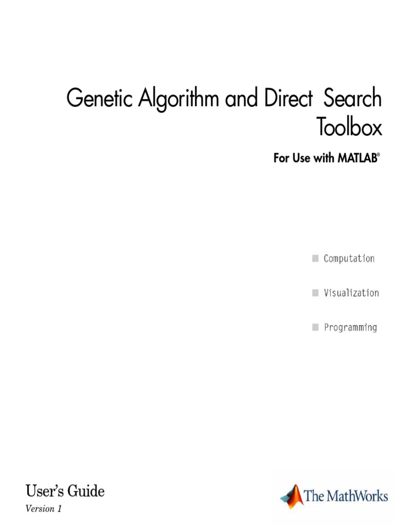 Genetic Algorithm and Direct Search Toolbox: User's Guide | PDF ...