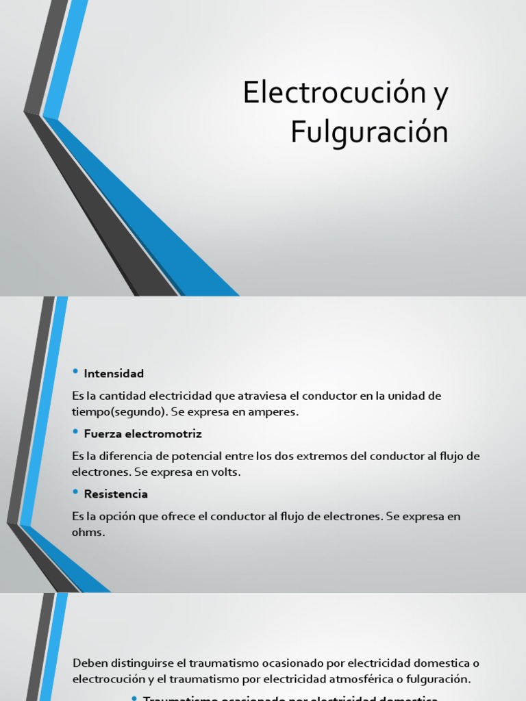 Electrocución y Fulguración: Efectos y Tratamiento | PDF | Relámpago ...