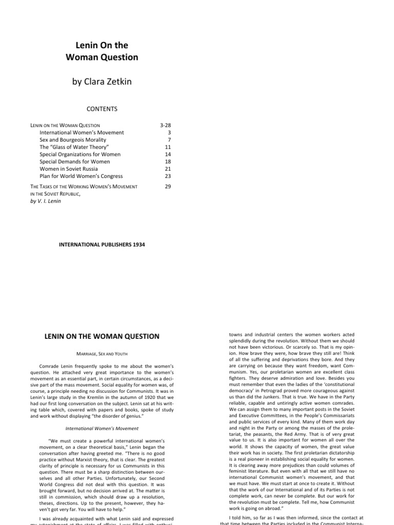 Lenin and Women's Liberation | PDF | Vladimir Lenin | Communism