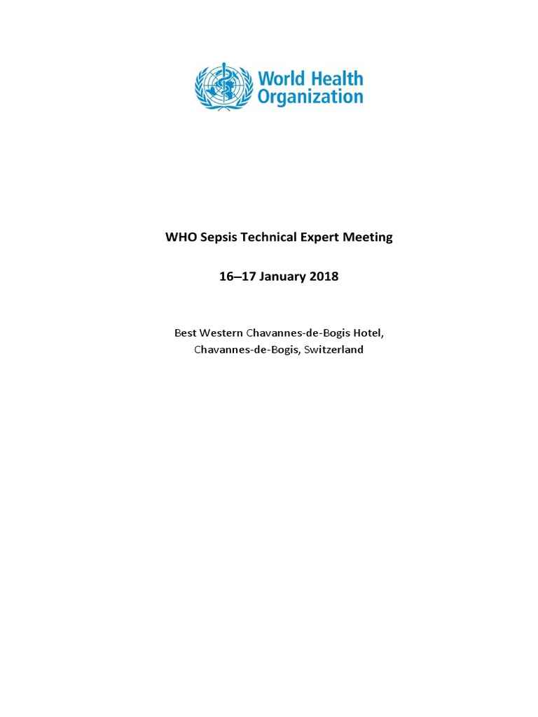 Sepsis Who | PDF | Sepsis | Preventive Healthcare