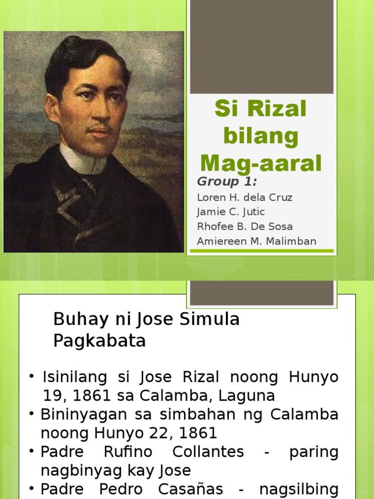 Si Rizal Bilang Mag-Aaral | PDF
