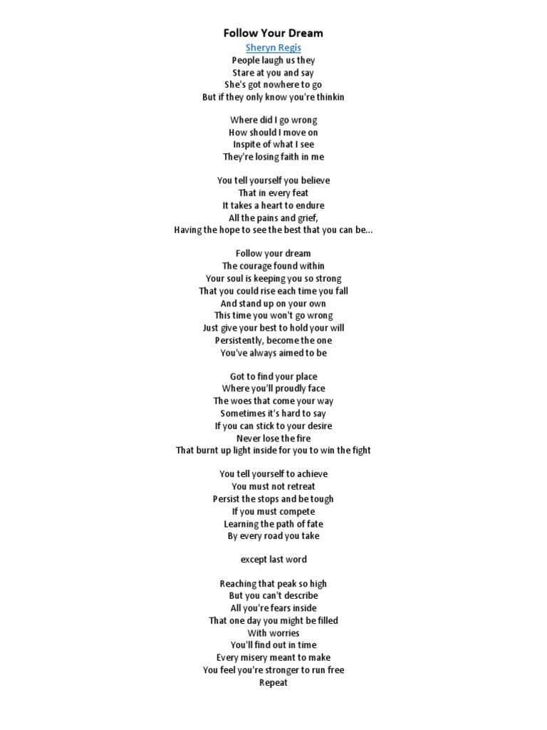 Follow Your Dream: A Poem About Pursuing Your Passions Despite ...