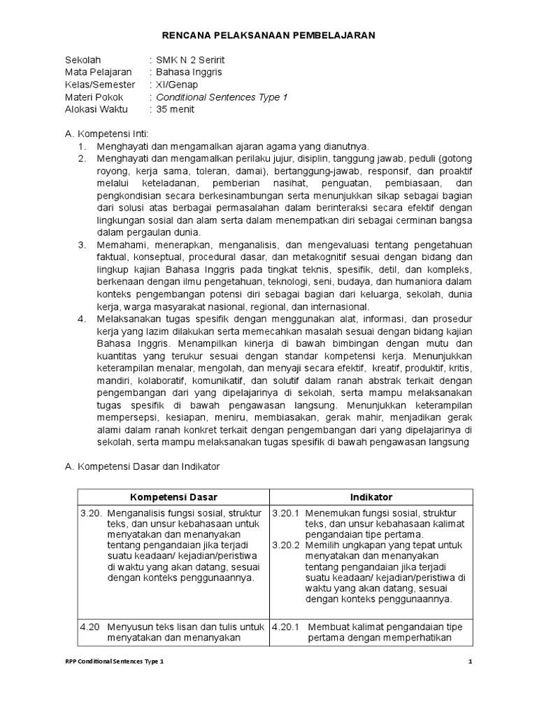 Contoh RPP PPG-Conditional Type 1 Discovery Learning-1 | PDF