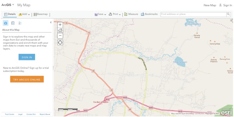 Arcgis: Add Basemap Save Print Measure Bookmarks | PDF