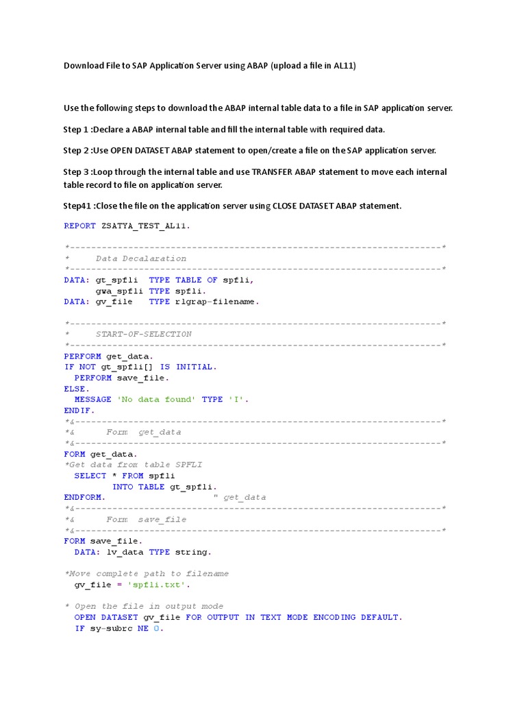 Application Server Using ABAP | PDF | Filename | File Format