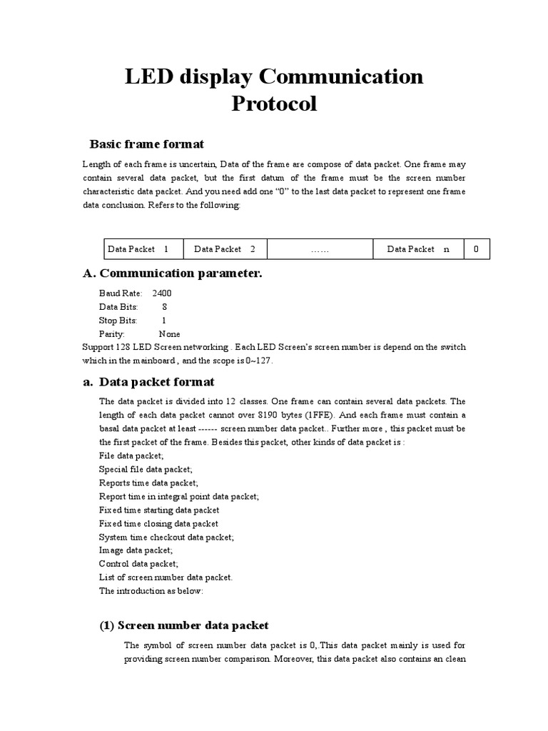 LED Display Communication | PDF | Computer File | Bit