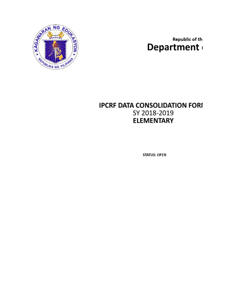 IPCRF Data Consolidation Form | PDF | Change | Psychological Concepts