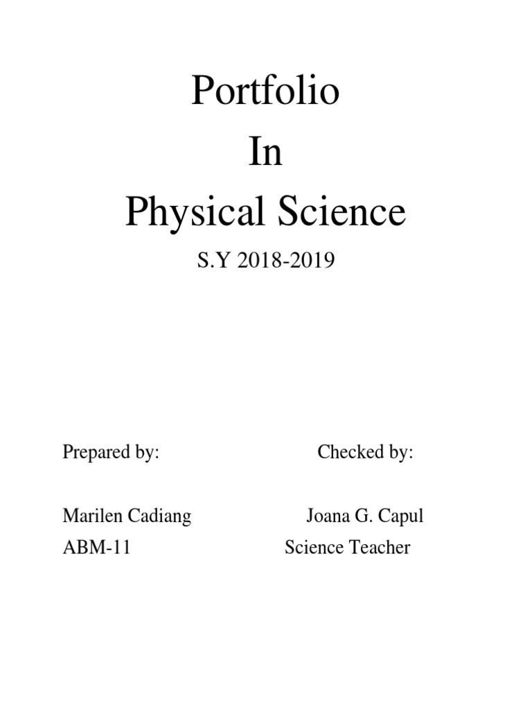 ABM-11 Physical Science Portfolio | PDF