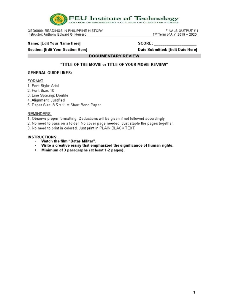 Batas Militar Format | PDF