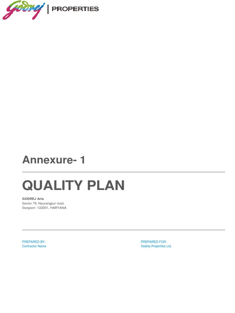 Quality Plan for Construction Projects | PDF | Iso 9000 | Audit