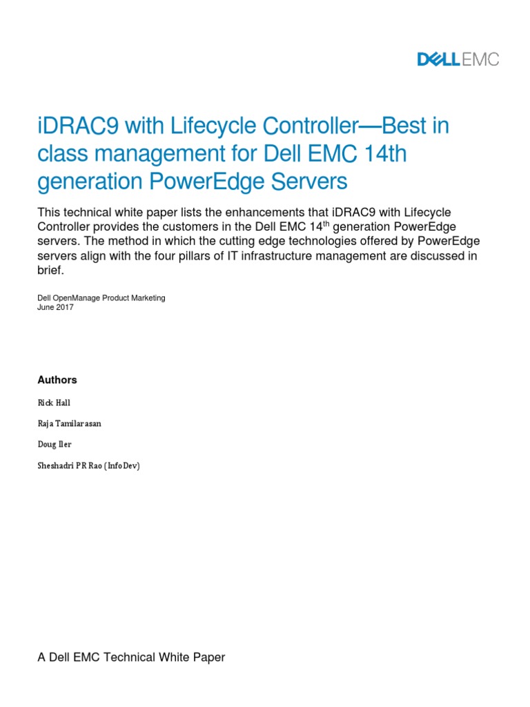 DELL IDRAC 9 Overview | PDF | Server (Computing) | Wi Fi
