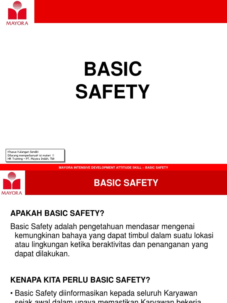 Pelatihan Dasar Keselamatan Karyawan | PDF
