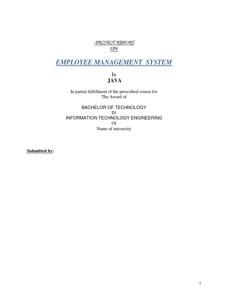 Java Employee Management System | PDF | Software Development | Object ...