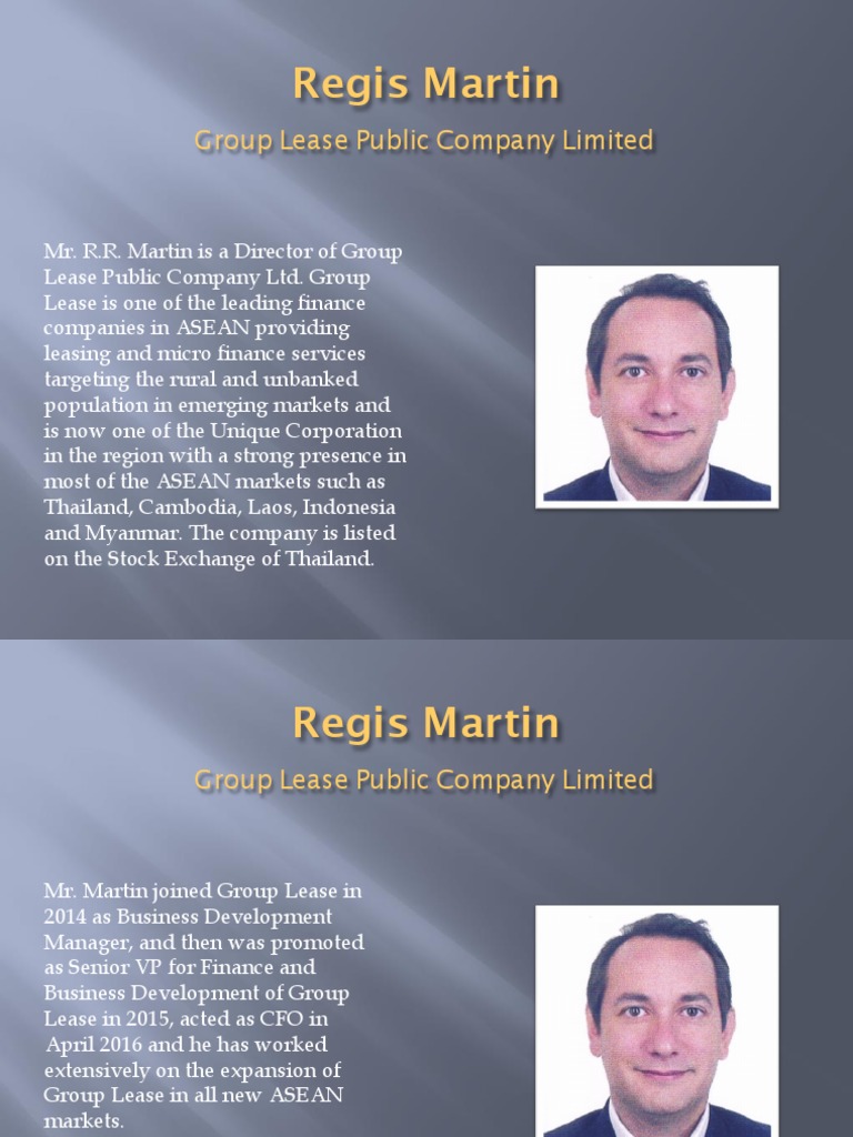 Regis Martin Group Lease Public Company Limited | PDF | Finance & Money ...