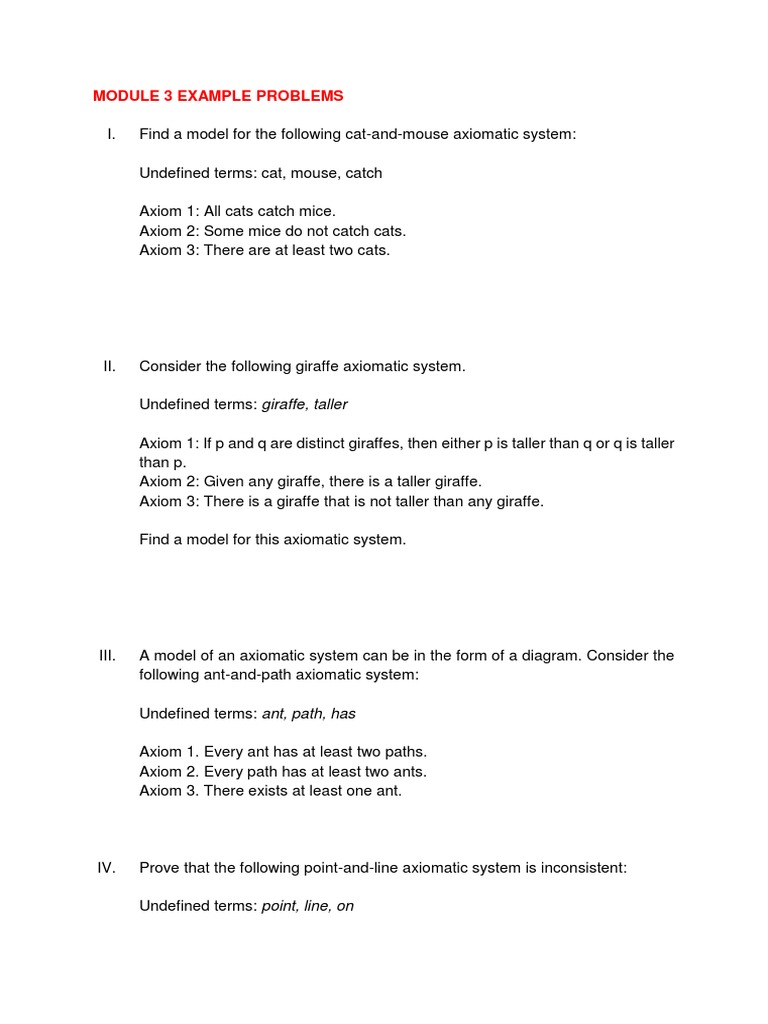 Le 1 Exercises 2 | PDF | Axiom | Logical Expressions