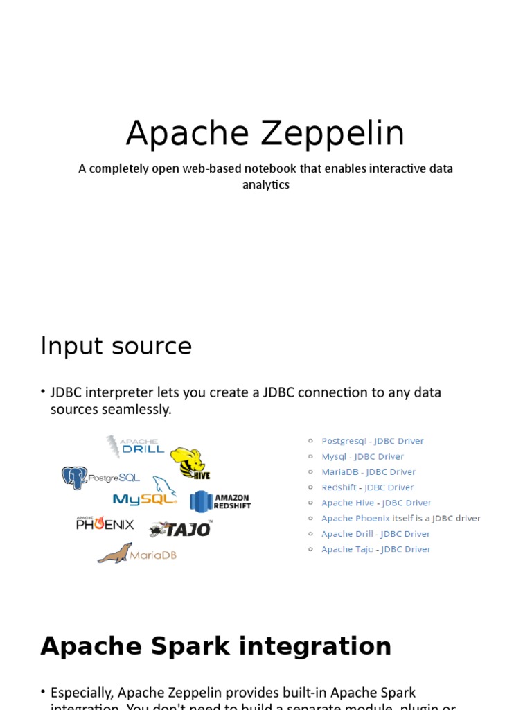 Apache Zeppelin: A Completely Open Web-Based Notebook That Enables Interactive Data Analytics ...
