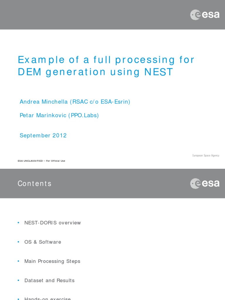 Insar Tutorial With NEST | PDF | Directory (Computing) | Computer File