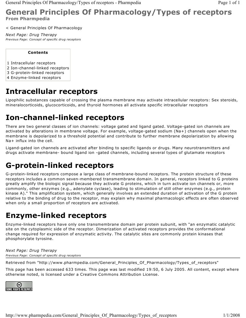 1general Principles of Pharmacology Types of Receptors | Receptor ...
