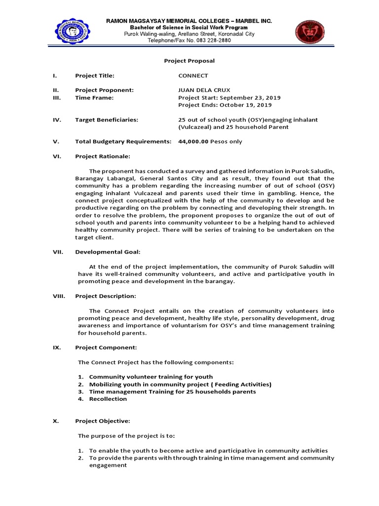 Project Proposal Sample | PDF