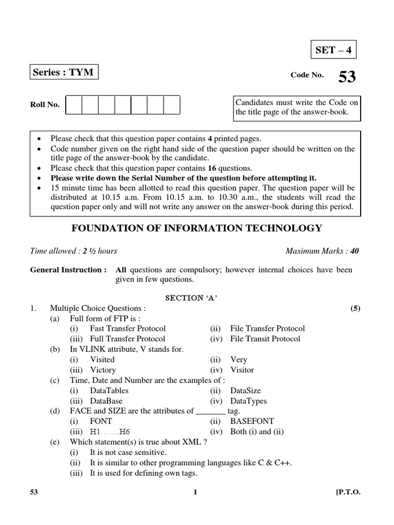 53 (Foundation of Inform - Tech.) | PDF | Web Page | Html