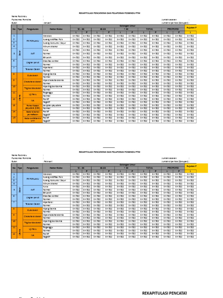 5.format Lap Posbindu | PDF