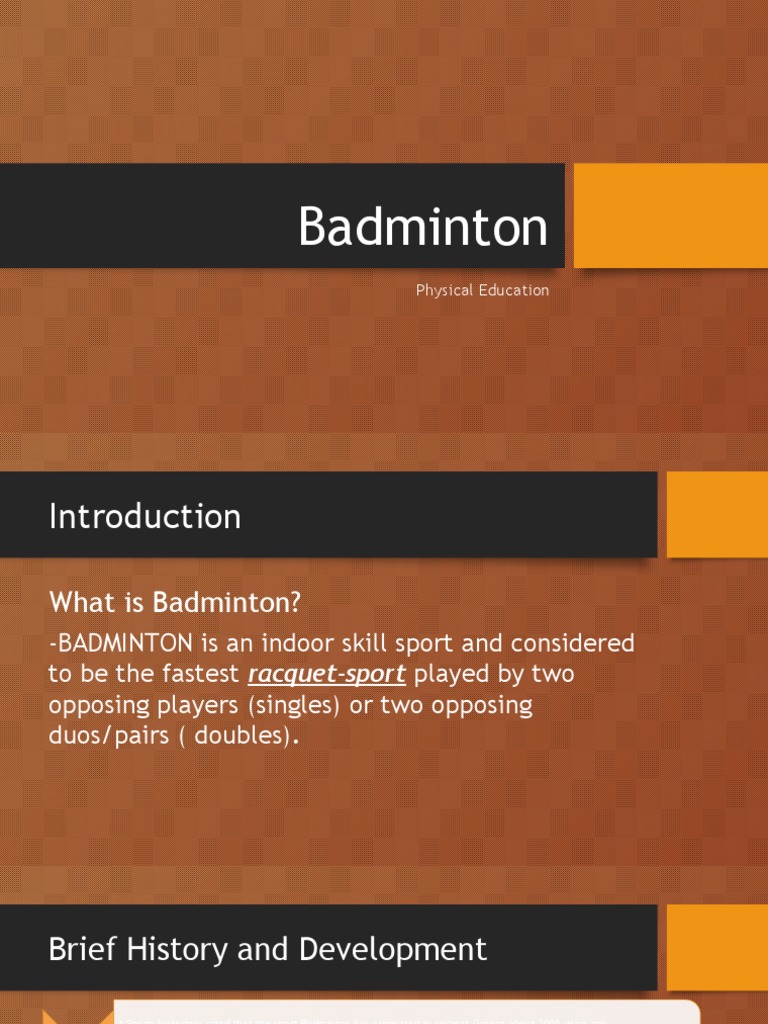 Badminton: Physical Education | PDF | Racquet Sports | Sports