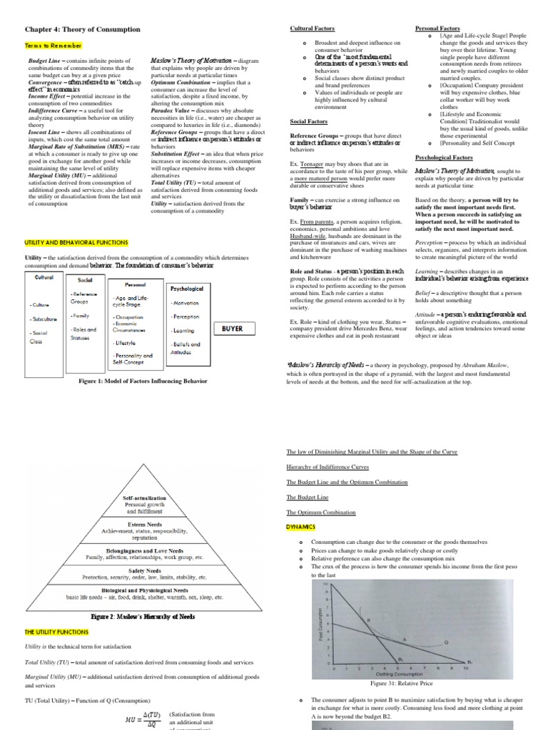 Chapter 4 Theory of Consumption Summary 1 | PDF | Supply And Demand ...
