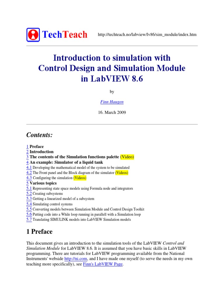 Introduction To Simulation With Control Design and Simulation Module in ...