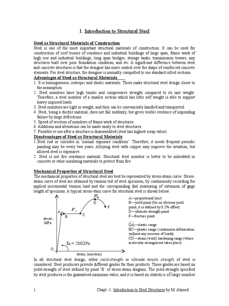 Chapter 1 Introd-Steel Struc. | PDF | Strength Of Materials ...