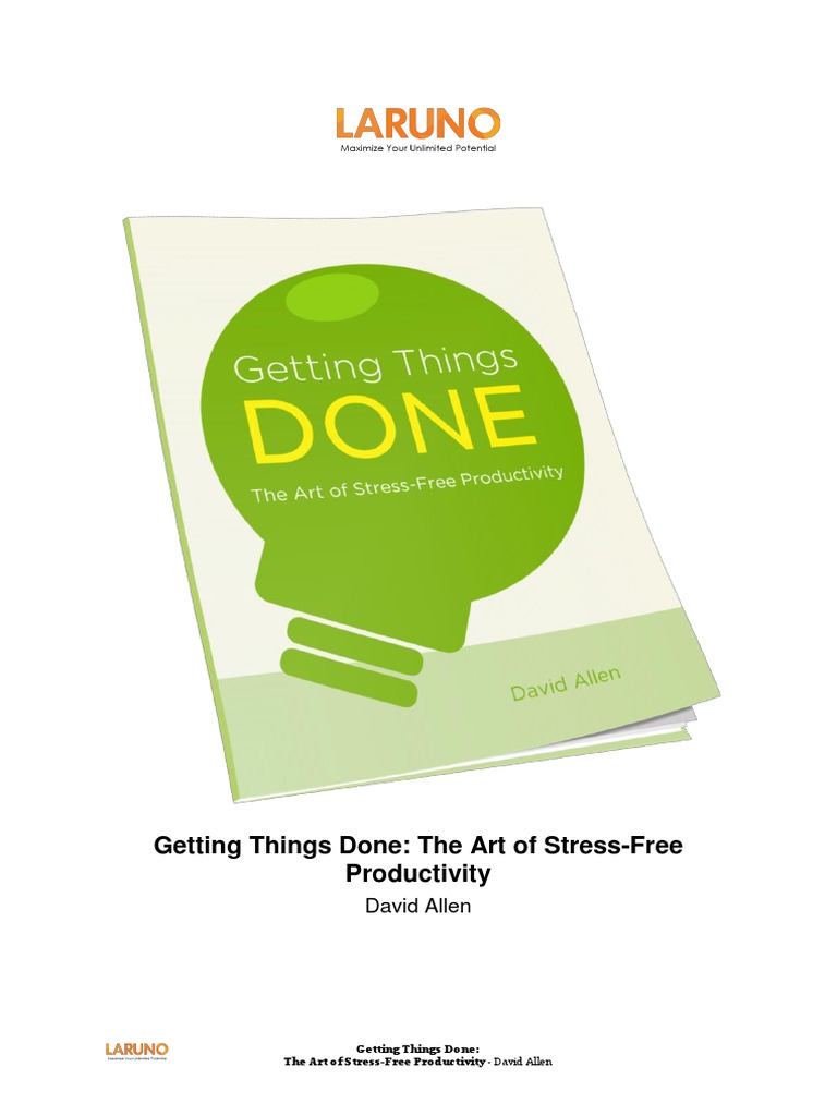 Getting Things Done | PDF