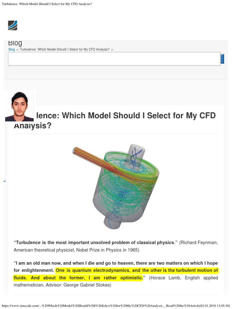 Turbulence - Which Model Should I Select For My CFD Analysis | PDF | Fluid Dynamics | Turbulence
