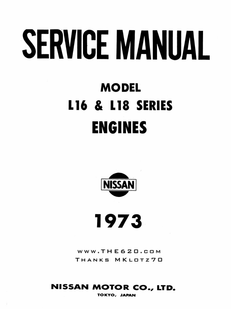 Nissan Model L16 & L18 Series Engines | PDF