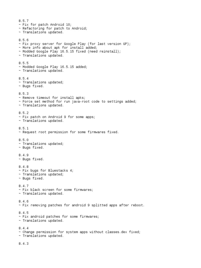 Change Log | PDF | Google Play | Android (Operating System)