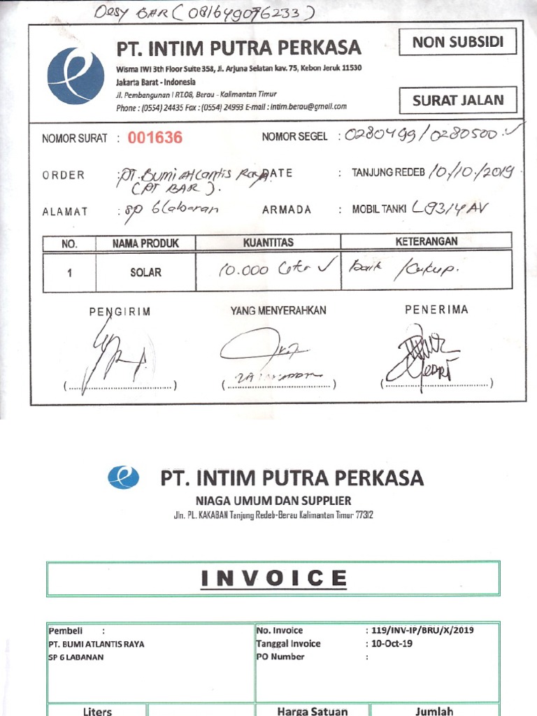Ba+invoice Pt. Bar | PDF